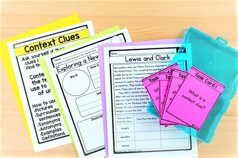 Context Clues St Nd Thank You Elementary Nest