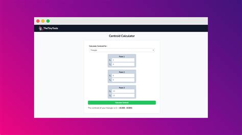 Centroid Calculator Website Hunt