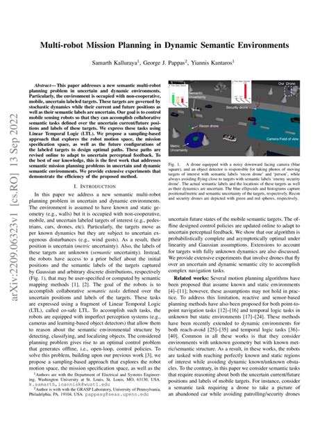 Multi Robot Mission Planning In Dynamic Semantic Environments Deepai