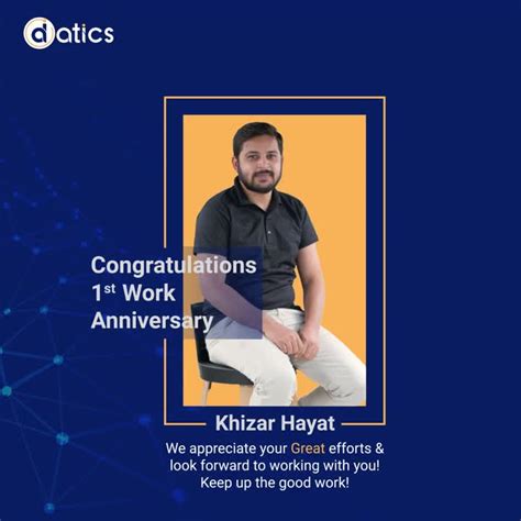 datics ai on linkedin happy work anniversary khizar