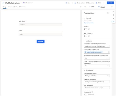 Manage Customer Insights Journeys Forms Dynamics 365 Customer Insights Microsoft Learn