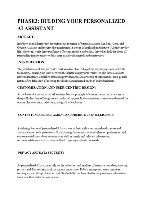 Phase3 Ai Powered Voice Assistant Download Free Pdf Artificial