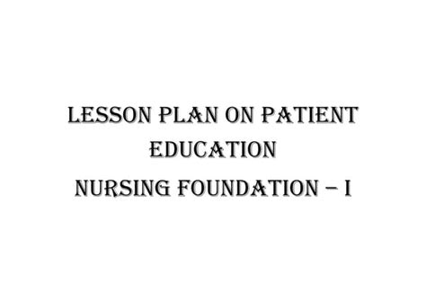 Patient Education Pptx