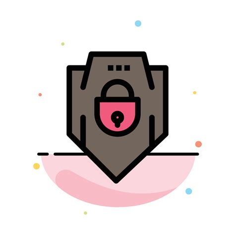 Internet Password Shield Web Security Abstract Flat Color Icon Template