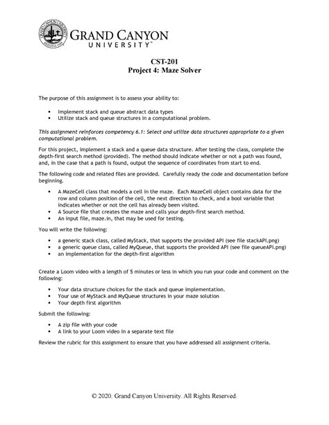 Cst 201 Project 4 Maze Solver Cst Project 4 Maze Solver The Purpose