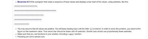 Solved • Excercise 2 Write A Program That Reads A Sequence