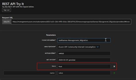 Permanent Workspace Delete Does Not Work · Issue 58358 · Microsoftdocsazure Docs · Github