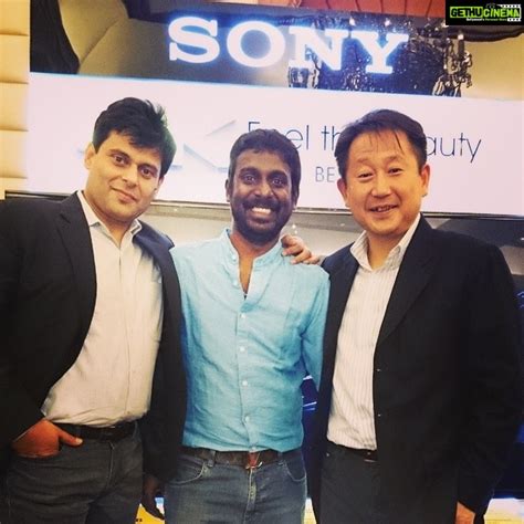 Vijay Vasanth Instagram At Sony 4k Gold Series Launch With Sony Md Mr Hibi And Sony Director