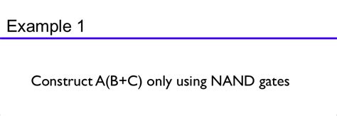 Solved Example 1 Construct Abc Only Using Nand Gates