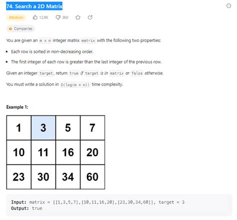 1스4코2파 189 Leetcode 74 Search A 2d Matrix