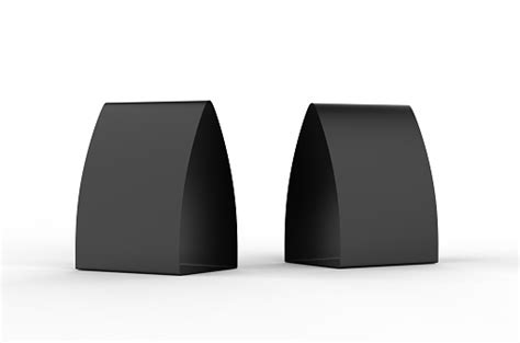 격리 된 흰색 배경에 홍보 용지 테이블 발화 자 모형 템플릿 디자인 프리젠 테이션을위한 검은 색 테이블 텐트 3d 일러스트 0명에 대한 스톡 사진 및 기타 이미지 Istock