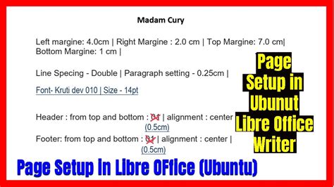 All Page Setup Settings In Ubuntu Linux Libre Office Writer YouTube