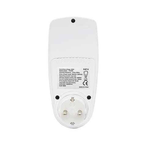 Eu Plug Digital Power Meter Socket 230v 16a Energy Consumption Electricity Metering Monitor