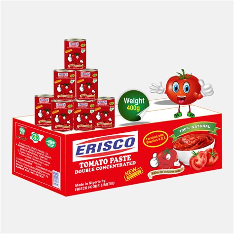 400g X 24 Erisco Tin Tomato Paste Erisco Foods Limited
