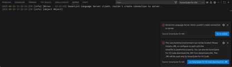 Sonarlint Language Server Client Couldnt Create Connection To Server