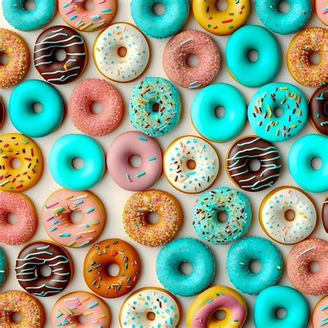 Premium Photo Donuts Pattern Illustration