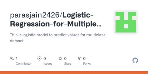 Github Parasjain2426logistic Regression For Multiple Class This Is