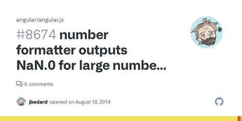 Number Formatter Outputs Nan0 For Large Numbers With Decimals · Issue