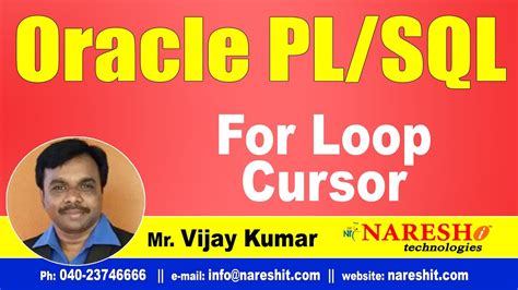 For Loop Cursor In Plsql Oracle Plsql Tutorial Videos Mrvijay