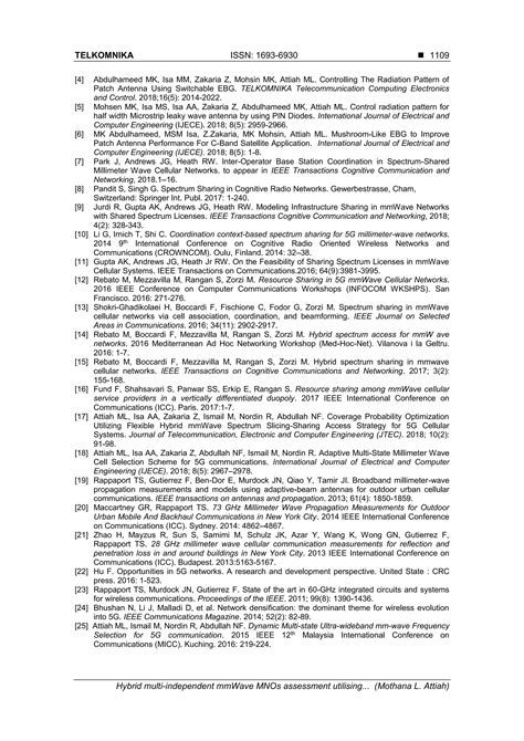 Hybrid Multi Independent Mmwave Mnos Assessment Utilising Spectrum