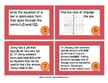 Linear Equations Task Cards By Mabel Math Teachers Pay Teachers
