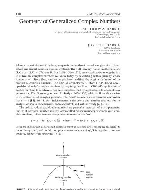 Generalized Complex Numbers Pdf Trigonometric Functions Complex Number
