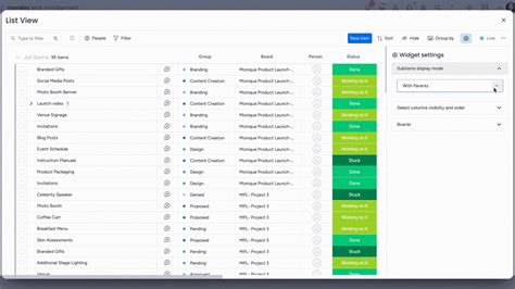 The List View Widget Support