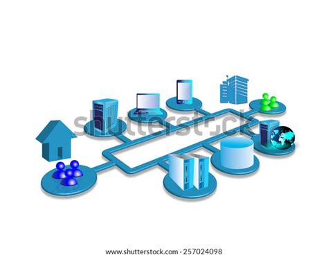 Enterprise System Integration Architecture Illustrates How Stock Illustration 257024098