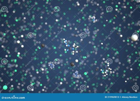 Metformin Molecule Conceptual Molecular Model Chemical 3d Rendering Stock Illustration