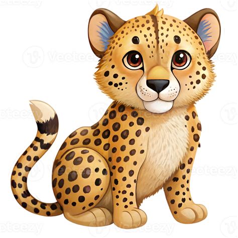 Funny Cheetah Sticker 48343425 Png