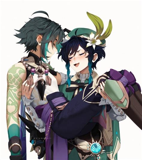 A Femboy Venti And Xiao Genshin Impact Venti Xiao Genshinimpact
