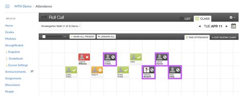 Creating And Using A Seating Chart To Take Attendance With The Canvas Roll Call Tool