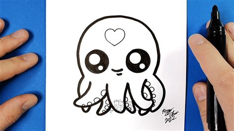 How To Draw A Cute Octopus Drawing Step By Step Tutorial
