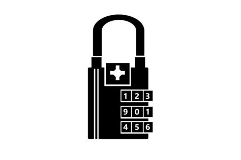 Lock With Number Keypad Graphic By RFG Creative Fabrica