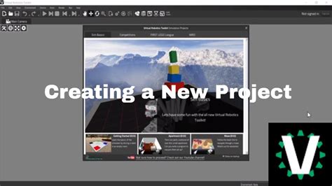 Starting A New Project In The Virtual Robotics Toolkit Youtube
