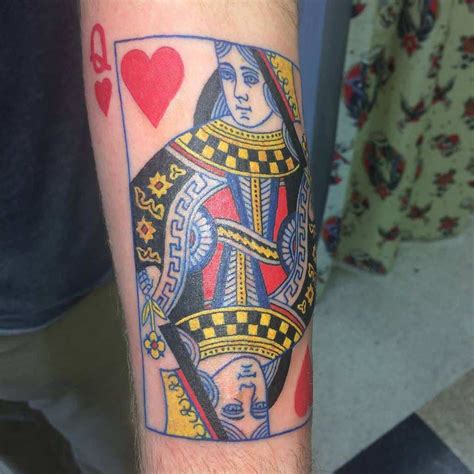 Queen Of Hearts Tattoo Design