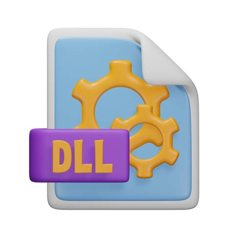 DLL File D Render Cute Icon Illustration Folder File Format PNG
