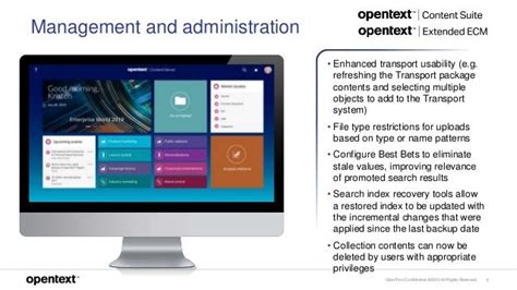 Opentext Content Suite Platform And Opentext Extended Ecm Whats New
