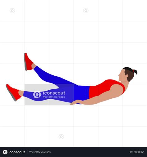 Man Doing Flutter Kicks Exercise Animated Illustration Download In Json