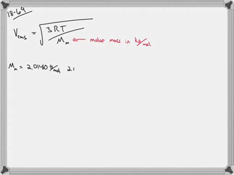 SOLVED Using The Kinetic Molecular Theory See Section Calculate The Root Mean Square