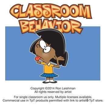 Classroom Behavior Cartoon Clipart For All Grades Tpt