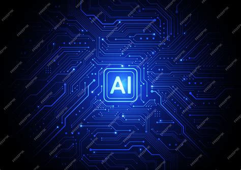 Premium Vector Artificial Intelligence Chipset On Circuit Board In Futuristic Concept