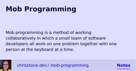 Mob Programming Chris Stone