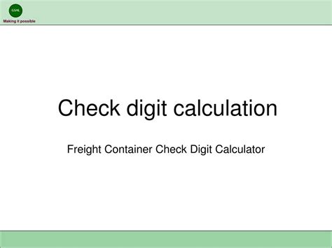 Ppt Check Digit Calculation Powerpoint Presentation Free Download