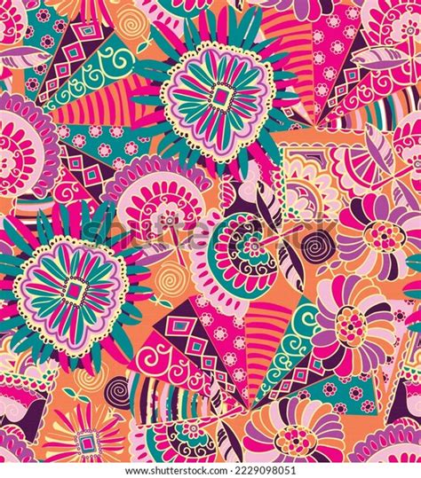 Seamless Abstract Geometrical Pattern Colorful Background Stock Illustration 2229098051