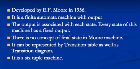 Differenciate Between Mealy And Moore Machine Computer Science And Information Technology