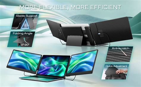 Teamgee Monitor Portátil De 14 Polegadas Extensor De Tela De Laptop Fhd Ips Com Suporte E Alto