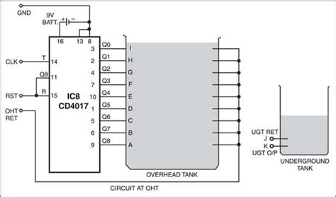 water level controller circuit design circuit diagram