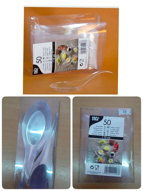 พร้อมส่ง ช้อนพลาสติกสำหรับใส่อาหาร ค๊อกเทล ราคา กล่องละ 130 บาท มี 50 ชิ้น สต๊อก Packn