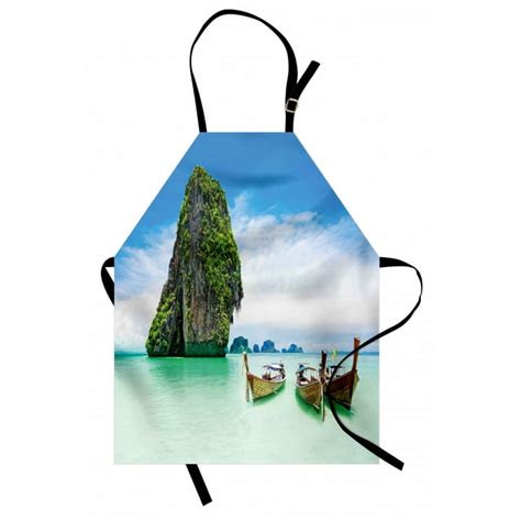 Island Apron Limestone Rock In The Sea With Boats Tranquil Heaven Coast